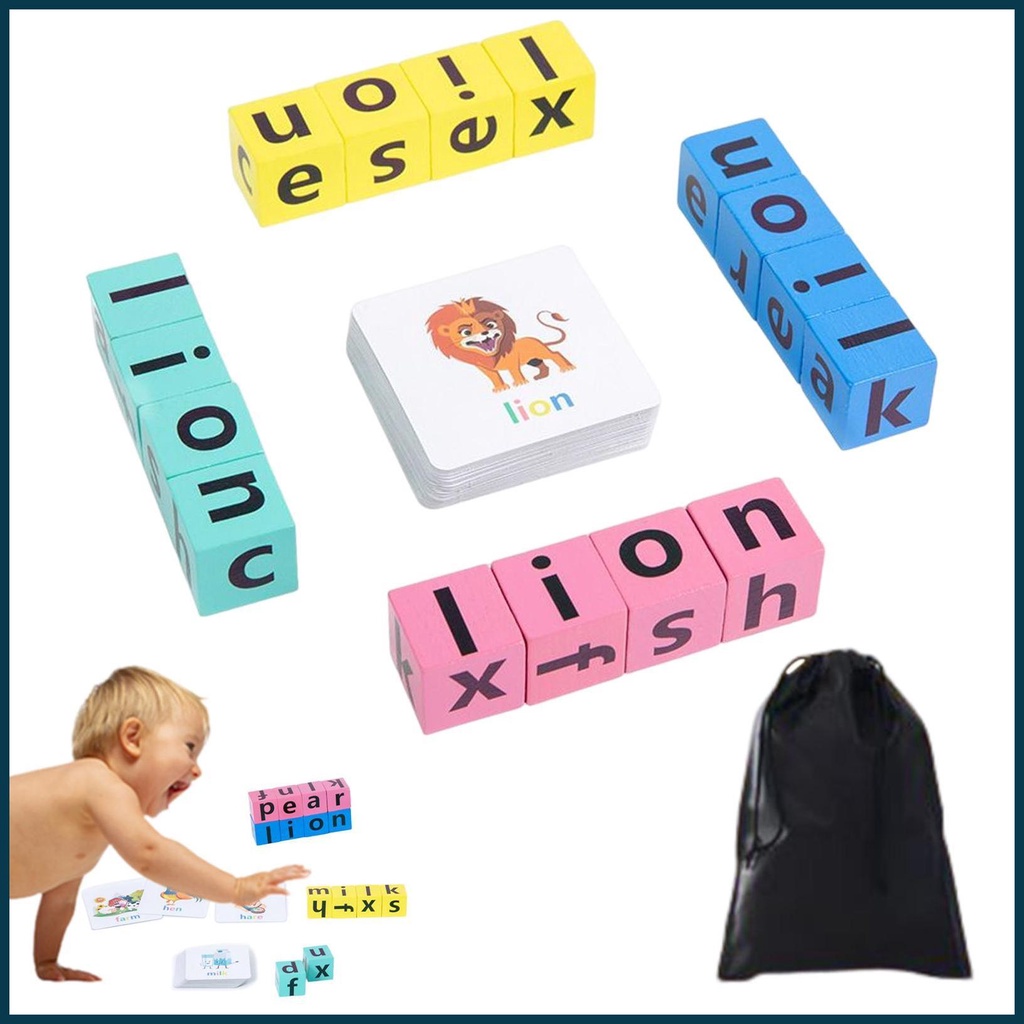 Wooden Matching Letters Toy Alphabet Blocks Puzzles for Kids Alphabet ...
