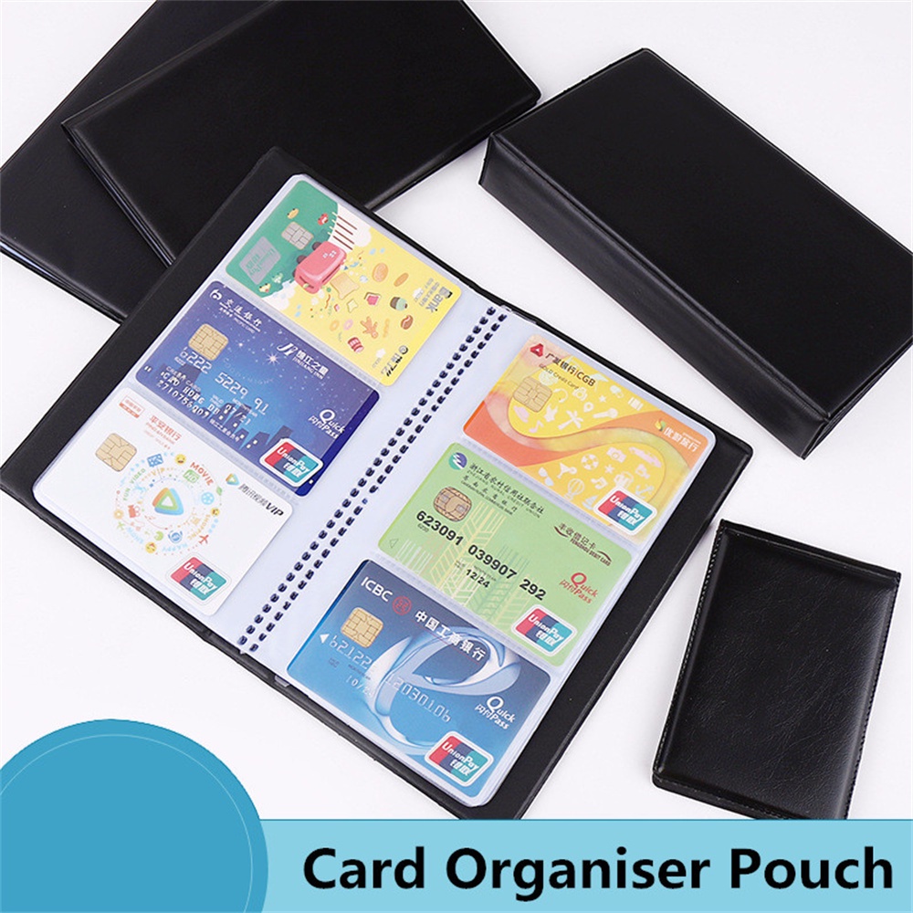 Business Card Organizer, Portable Business Card Holder Book for Men ...