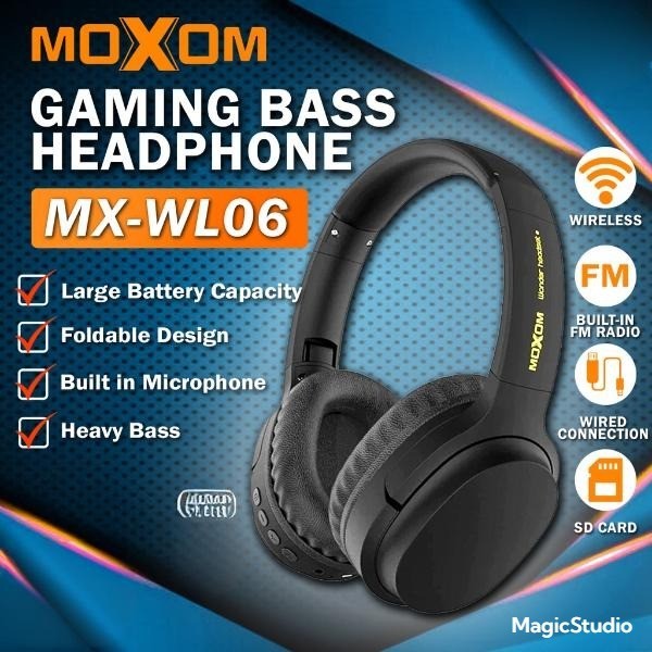 Moxom MX-WL06 Street Rock Bass Wireless V5.0 Hi-Fi Super Real Stereo ...