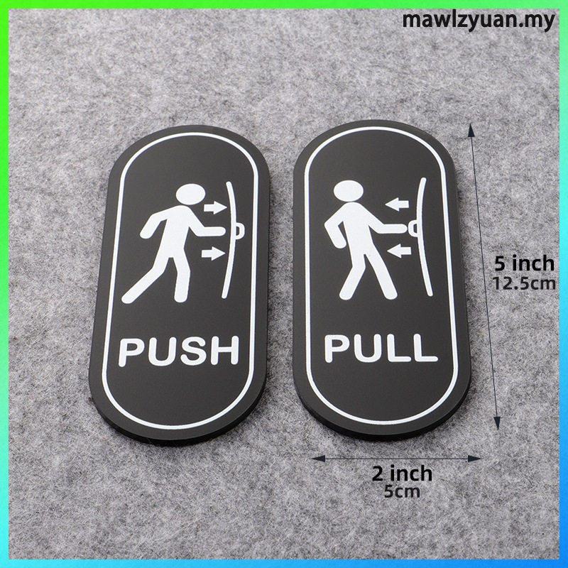 2pcs Horizontal Push Pull Door Signs Open and Close Door Sign for Glass ...