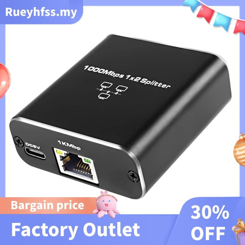 Excellent Gigabit Ethernet Splitter 1 to 2 1000Mbps RJ45 LAN Internet ...