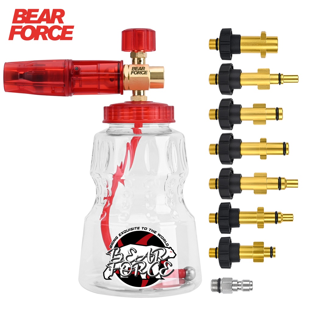 BEAR FORCE Brass Foam Generator Transparent red Snow Foam Lance Foam ...