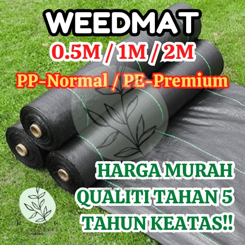 Premium 0.5M/1M/2M Weedmat Grass Control Mat Weedmat Penutup Tanah ...