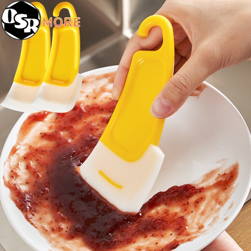 OSR Kitchen Oil Stain Cleaning Silicone Spatula/ Soft Pan Pot Dishes ...