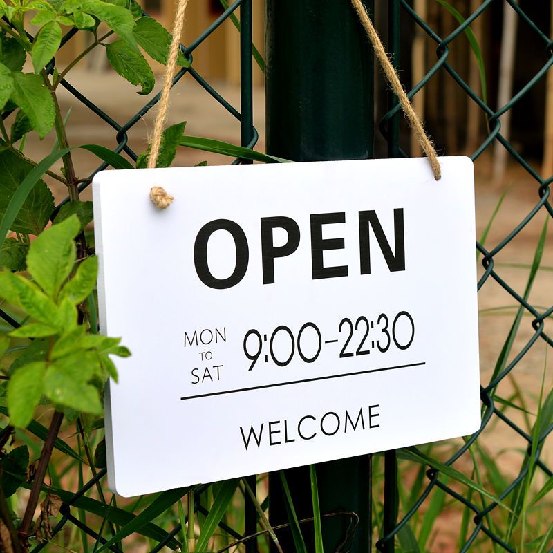 Sign Open Close Gold Indoor Sign Papan Tanda 正在营业 挂牌 休息中门牌A92 | Shopee ...