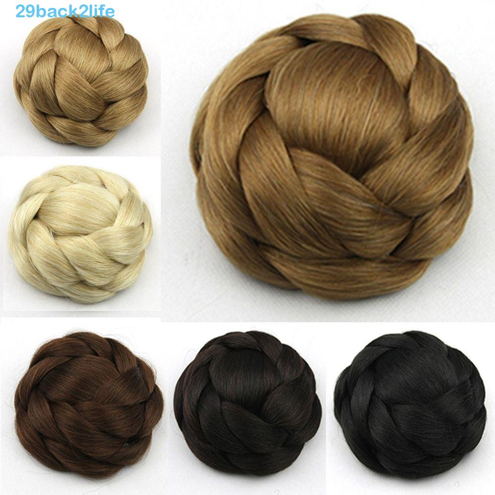 BACK2LIFE Fake Hair Bun Black Retro Vintage Women Hair Accessories ...