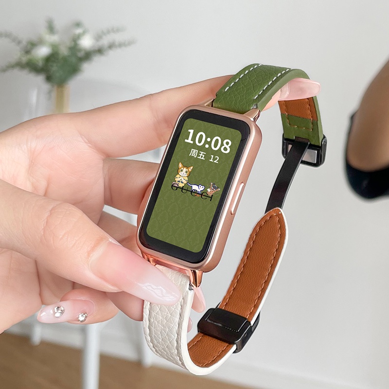 Elegant Slim Leather Strap for Oppo Band 2 Smart Watch Watchband ...