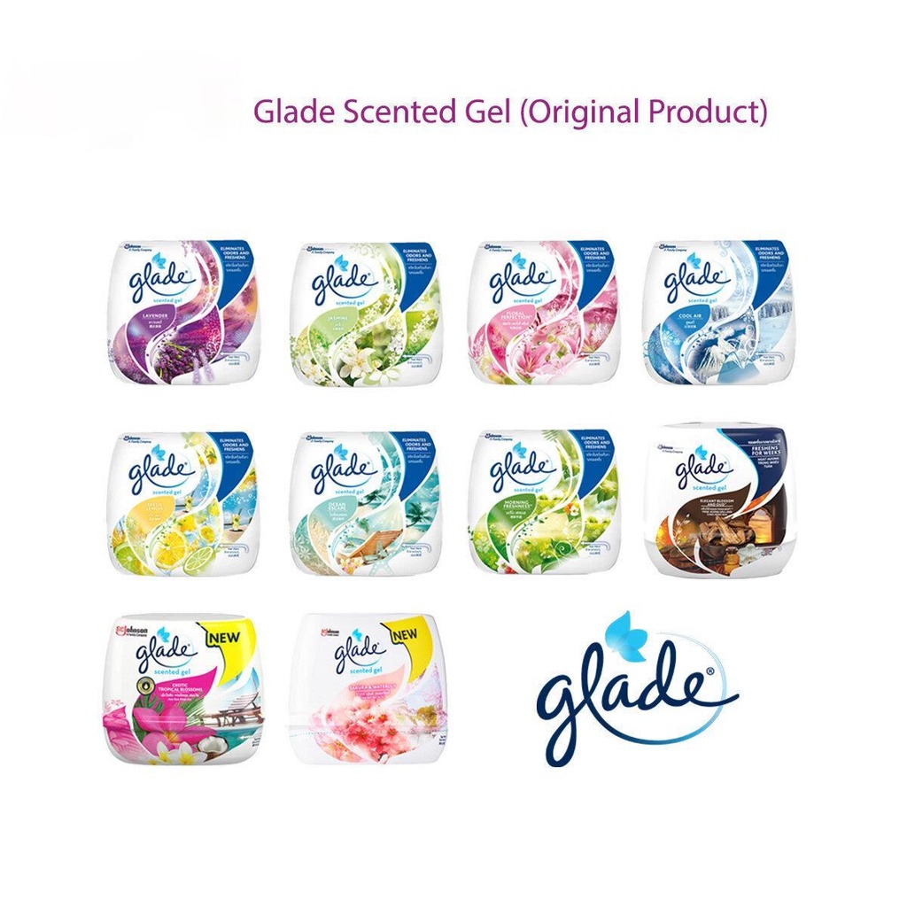 Glade Scented Gel 180g Cool Air Elegant Blossom And Oud Floral ...