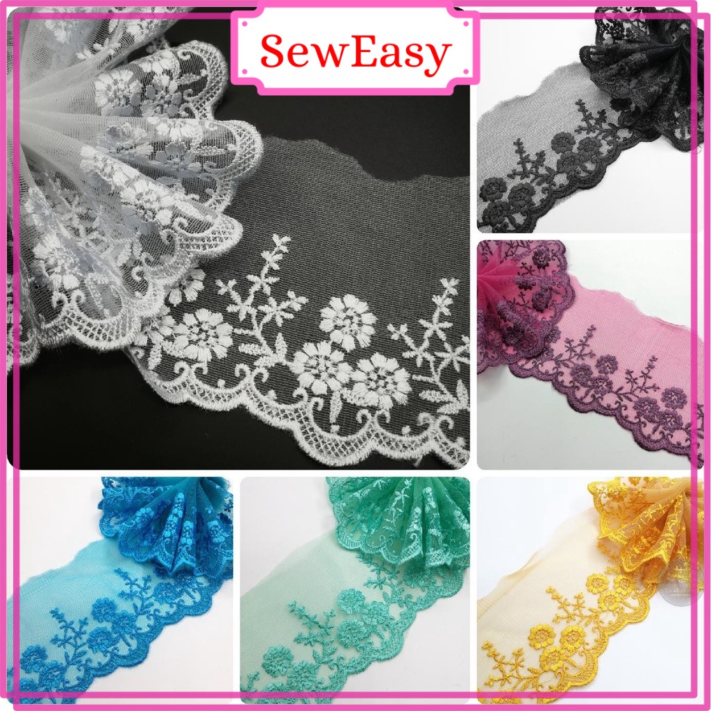 LC8063 3.5inch Nylon Lace Polyester Net Lace Border Lace (Non-Elastic ...