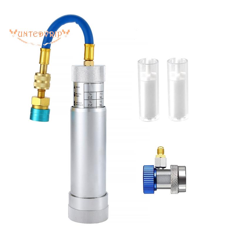 134A Oil Dye Injector Kit A/C Refrigeration Oil Filling and ...