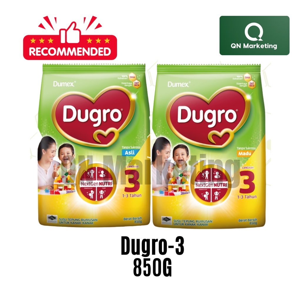 Dumex Dugro 3 - Plain / Honey - ( 850g x 3packs) | Shopee Malaysia