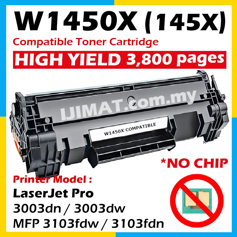 2x Compatible Laser Toner For HP 145A W1450A 145X W1450X 3003 3103 Pro ...