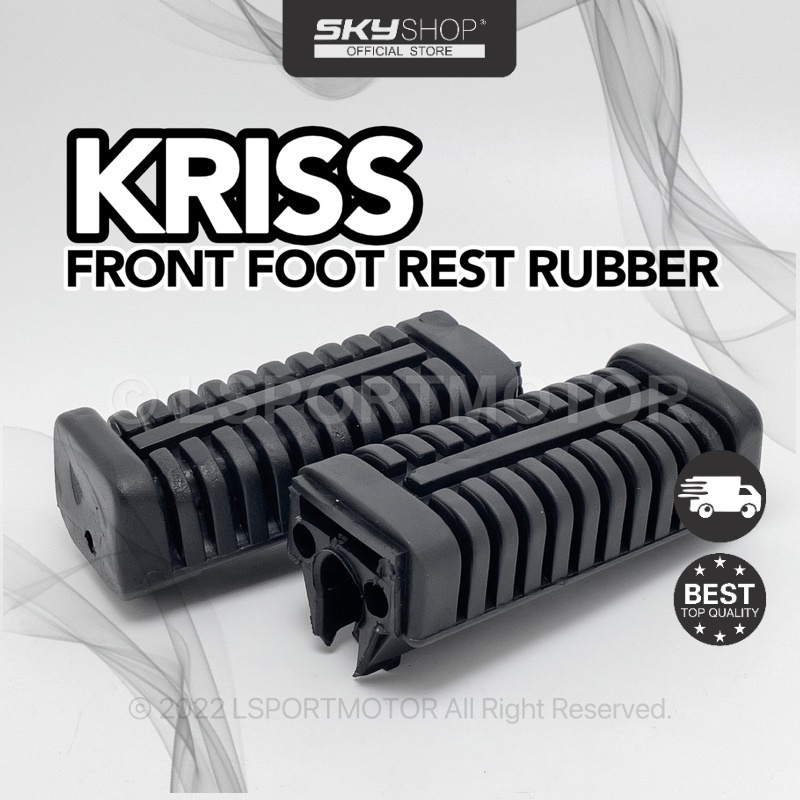 MODENAS KRISS110 / KRISS1 / KRISS100 FRONT FOOT REST RUBBER (R/L) FOOTREST KAKI RUBBER DEPAN ...