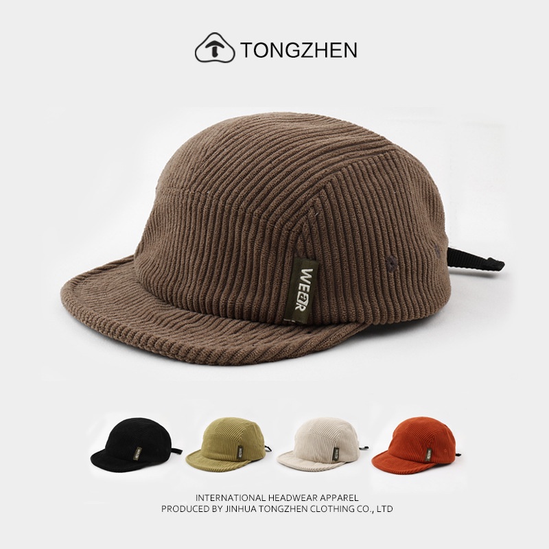 Autumn and Winter Japanese Style Short-brimmed Cap Women's Corduroy ...