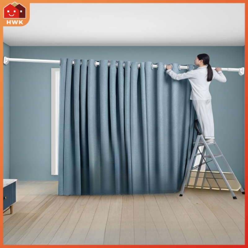 Stainless Steel Adjustable Curtain Rod drying rack Cloth Rail Anti-slip ...