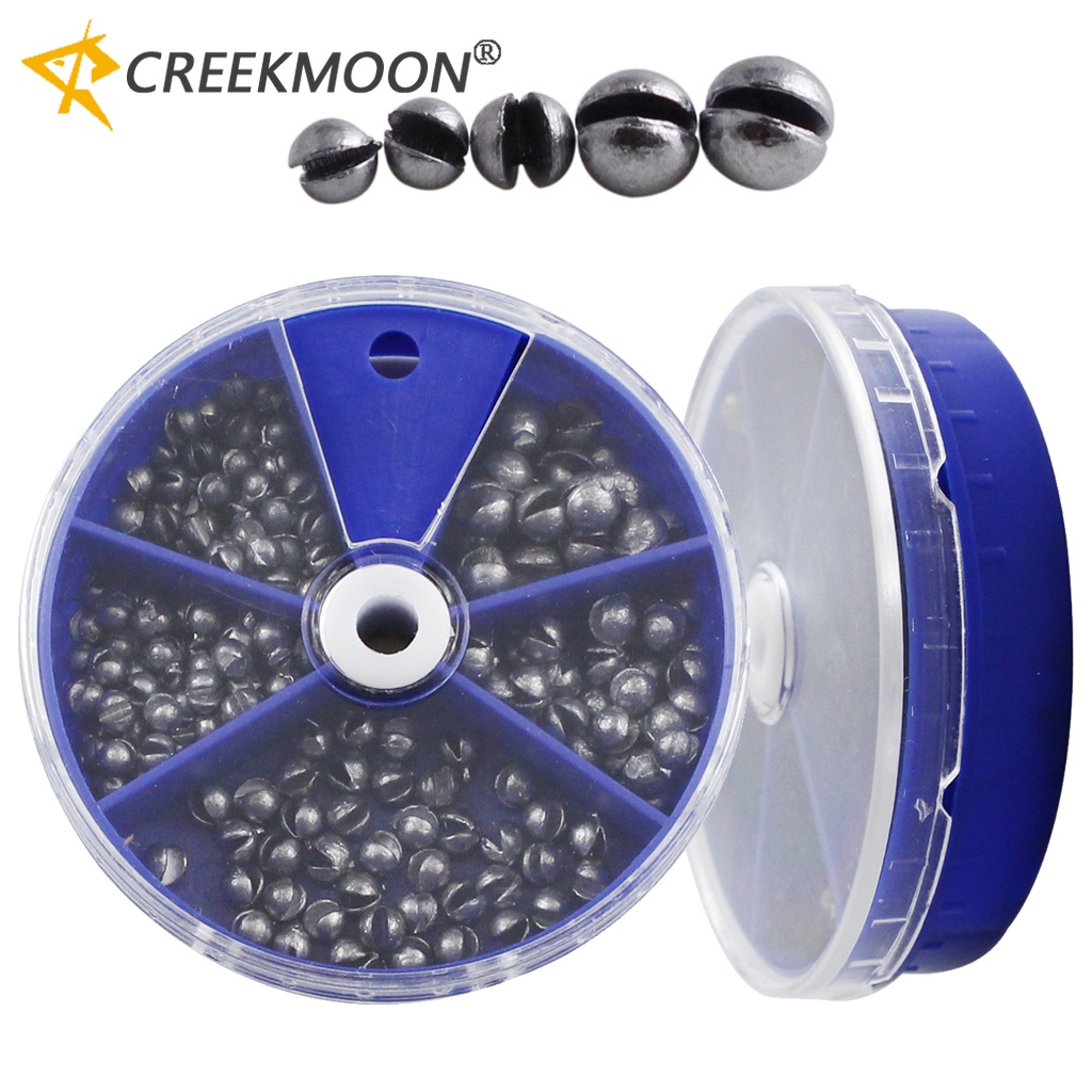 205pcs/box Open Bite Lead Sinkers Set Split Shots Sinker Fishing ...