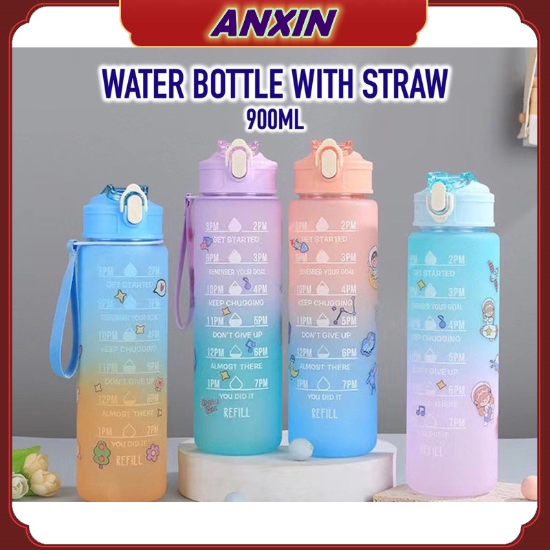 750ML WATER BOTTLE WITH STRAW PLASTIC BOTTLE WATER TRAVEL BOTTLE ...