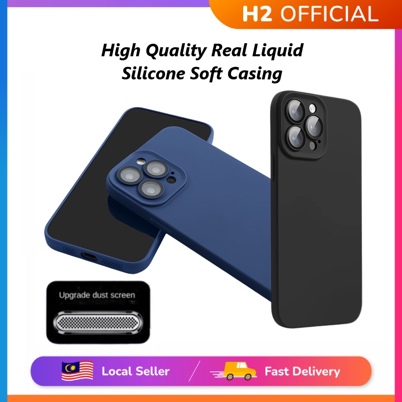 H2 High Quality Real Liquid Silicone Soft Casing With Camera Lens ...