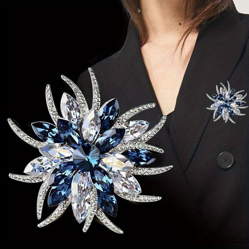 Luxury Flower Brooch Women's Pin Suit Brooch Accessories Imitation ...
