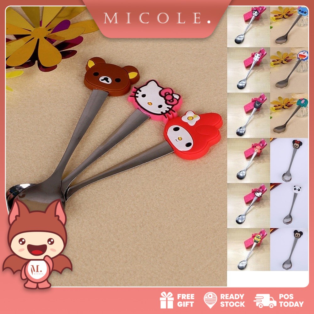 Ready Stock MICOLE G011 Cute Cartoon Spoons Kids Stainless Steel Spoon ...