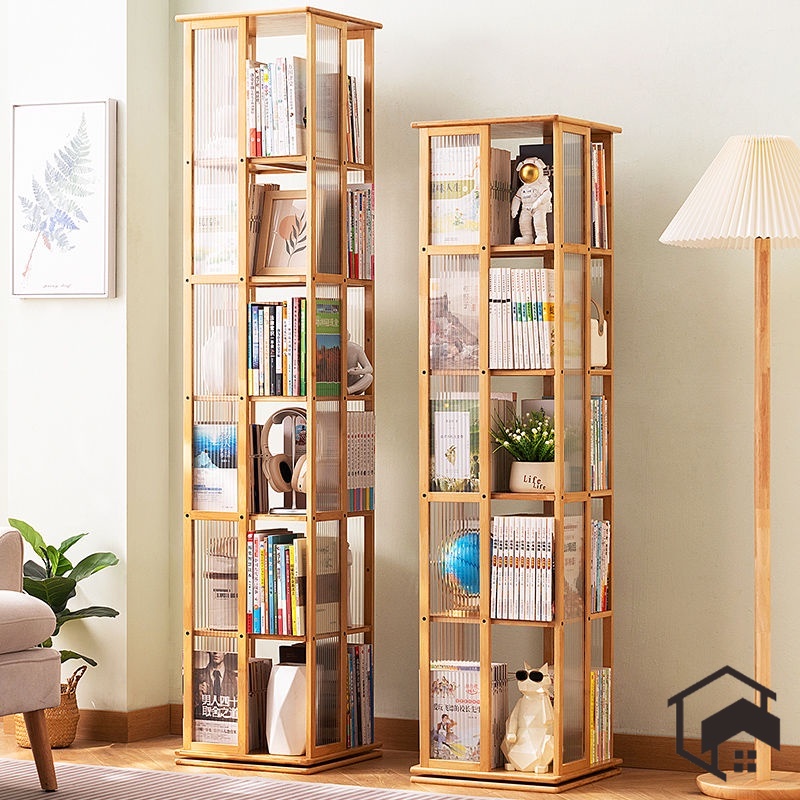 Acrylic Storage Rack Figure Display Rack Rotating Bookshelf Multi-Layer ...