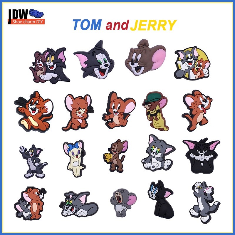 Croc Jibbit Cartoon Cute Tom and Jerry DIY PVC Detachable Decorative ...