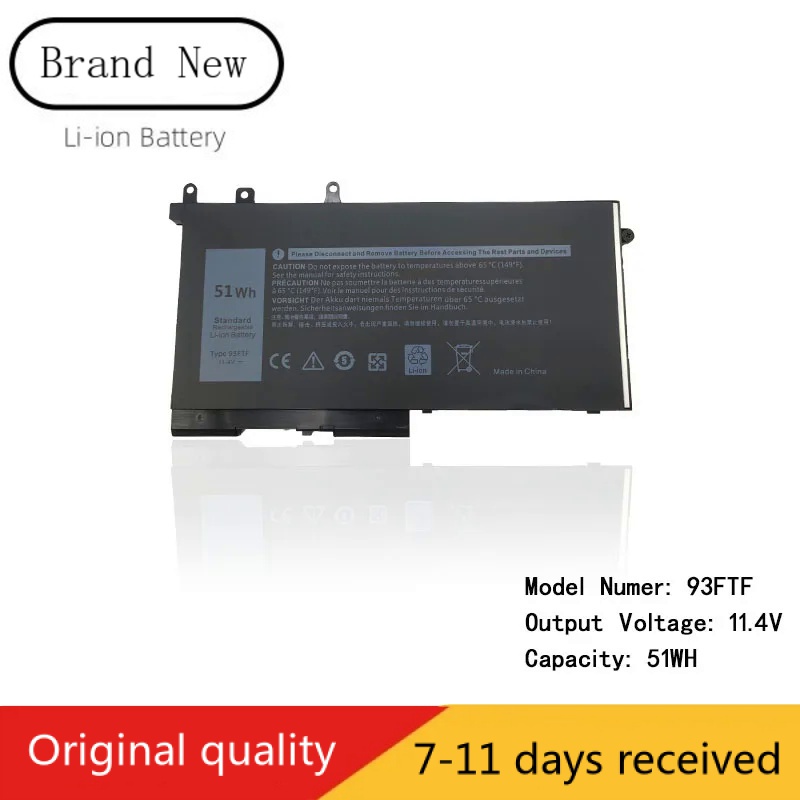 93FTF Laptop Battery For Dell Latitude 5480 5490 5580 5590 5495 5491 ...