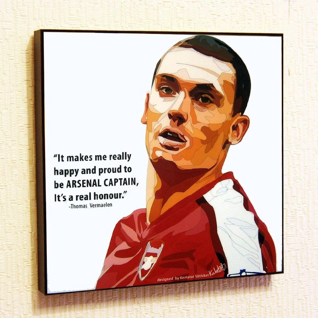 Thomas Vermaelen Arsenal Football Soccer Poster POP ART Painting on ...