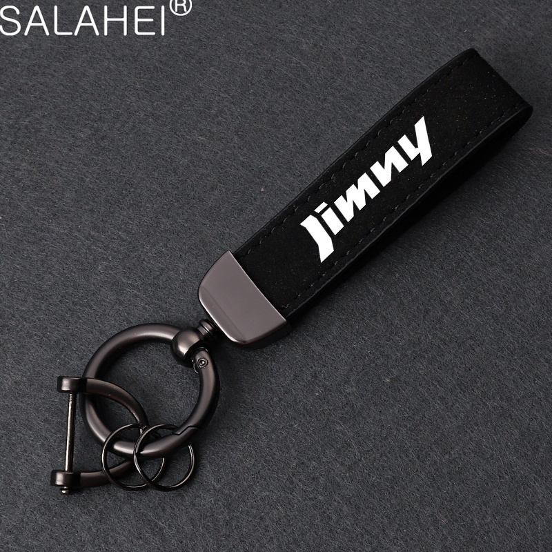 1PCS Car-Styling Keychain Suede Leather Key Ring Key Chain Charm For ...