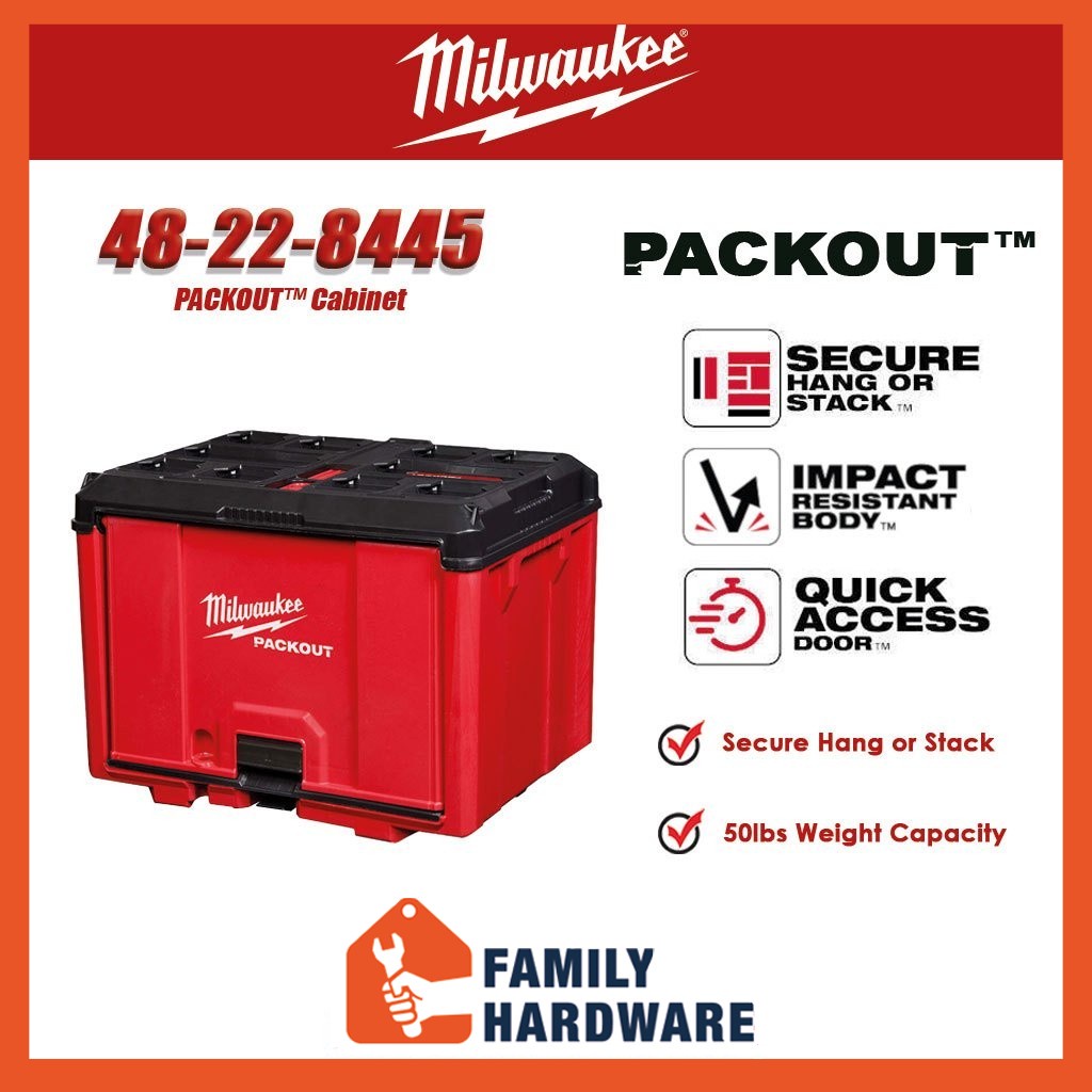 MILWAUKEE 48-22-8445 PACKOUT™ Cabinet Large Storage System PACKOUT ...