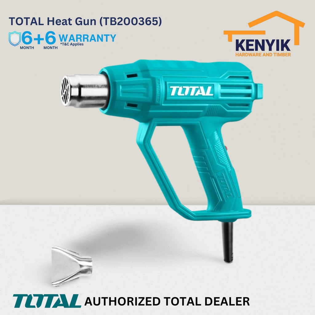 TOTAL Heat Gun / Hot Air Gun 2000W (TB200365) ( Industrial ) | Shopee ...