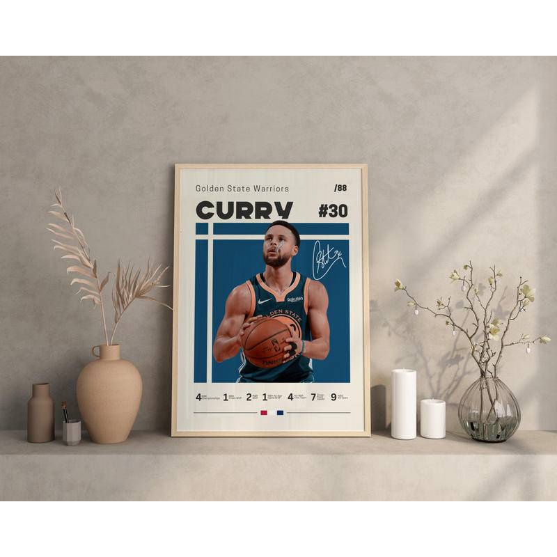 Steph Curry Nikola Jokic Poster Golden State Warriors ,NBA Fans ...