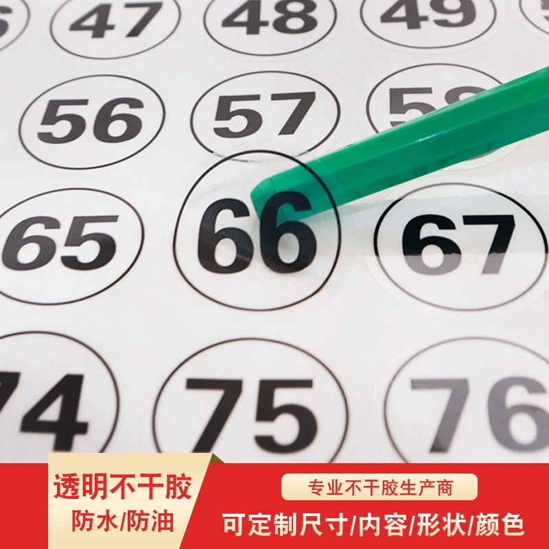 Transparent Number Sticker / Nombor Meja 123 Table Susu Botol Milk ...