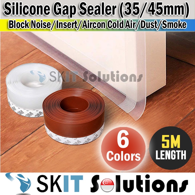 Silicone Gap Sealer Strip 5M Window Glass Under Door Bottom Sealing ...