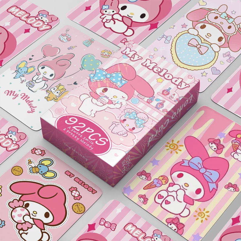 Sanrio Melody Photocard Lomo Card Postcard Sticker 92pcs/box | Shopee ...