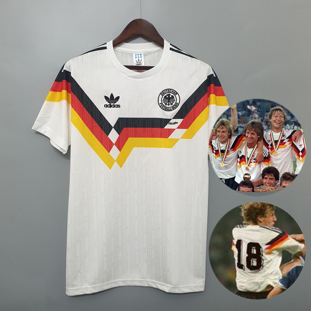 1990 Retro Germany Jersey Home Football Shirt Customized Name and ...
