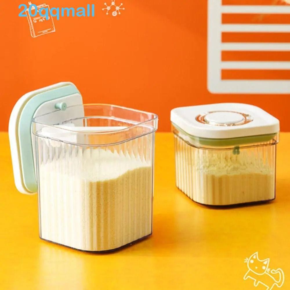 QQMALL Baby Milk Powder Storage Box, Button Handy Plastic Sealed Rice ...
