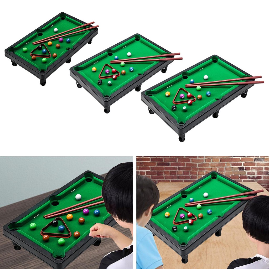 [perfeclanwv] Mini Table Pool Billiards Toy Miniature Game Set Balls ...