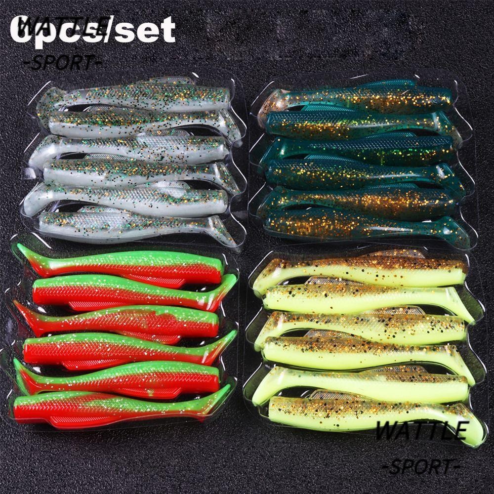 WA-SPORT 6pcs/lot Soft Plastic Lure Durable High Quaility Hot Swim ...