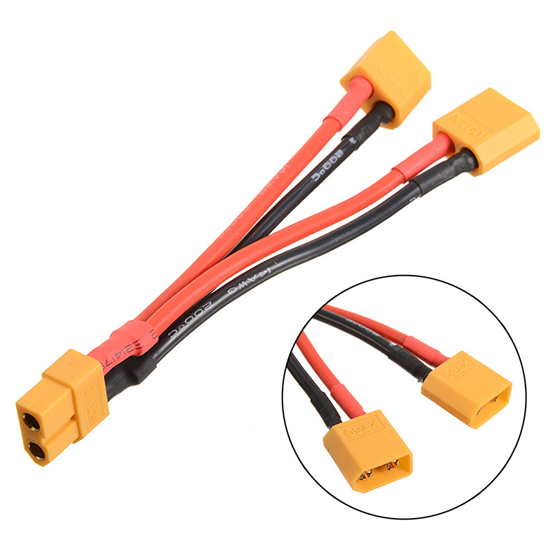XT60 Plug Power Parallel Battery Connector Cable Dual Y Extension Lines | Shopee Malaysia