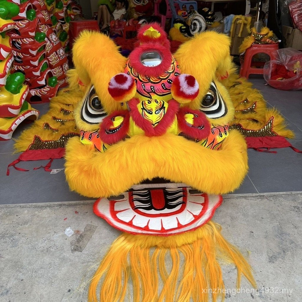 Tarian Singa Kepala Singa Foshan Anyaman Buluh Set Penuh Kostum Dewasa ...