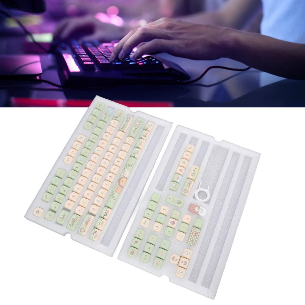 Flyingshop 112 Key Mechanical Keyboard Keycap Set 9mm MCA Height PBT Colorfast with Puller ...