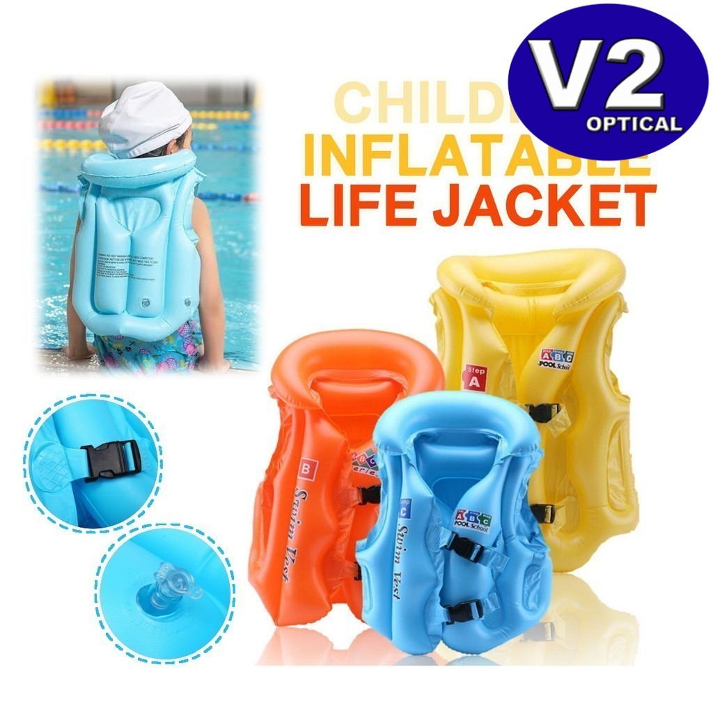 Children Life Jacket Vest Kid Inflatable Pool Float Swim Life Jacket ...
