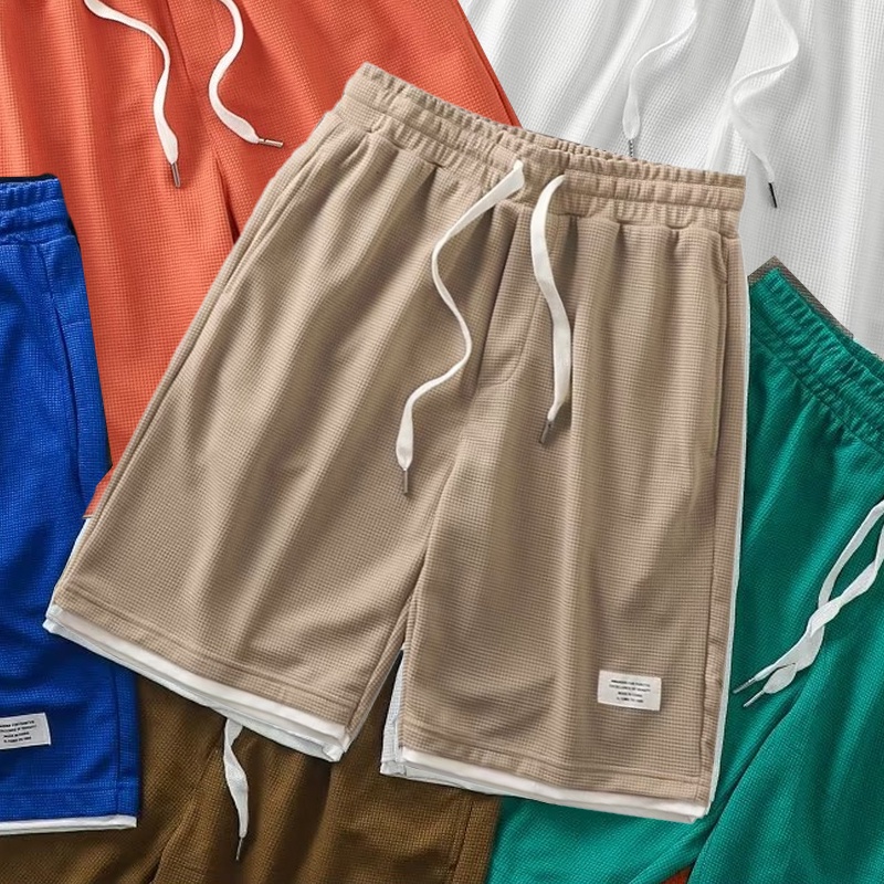 7 Colors M-5XL Short Pants Men Plus Size Baggy Loose Slack Five Points ...