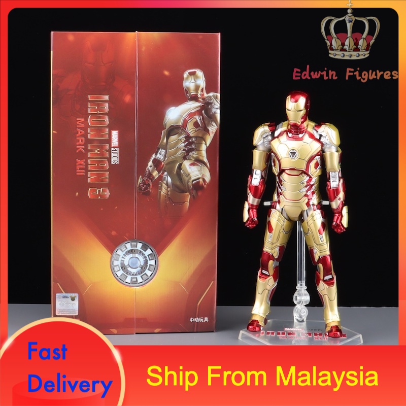 18cm ZD Toys Original Iron Man MK42 Marvel legends Action Figures Model ...