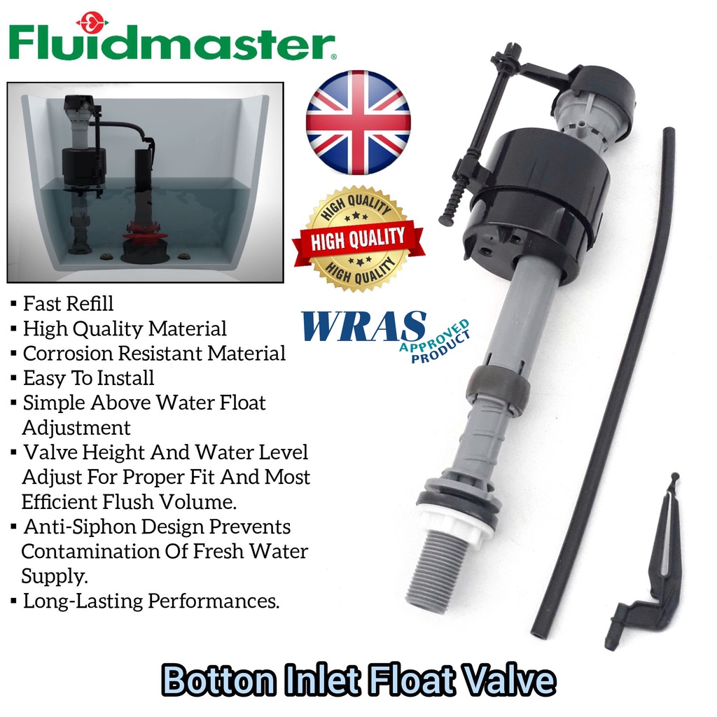 UK Fluidmaster Bottom Inlet Float Valve With Refill For Toilet And Bathroom Accesories | Shopee ...