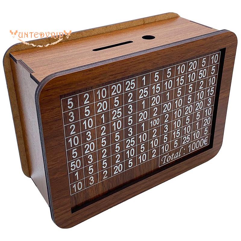 1 PCS Money Box Wood -Money Box - Money Box with Counter - Money Box ...
