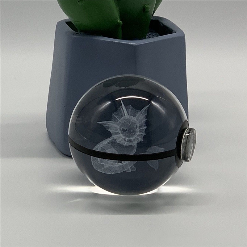 LED Light 3D Pokemon Crystal Ball Night Lamp Toy Mewtwo Pikachu ...