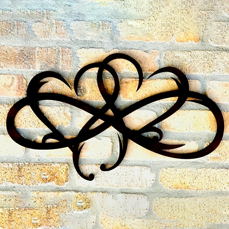 Infinity Double Heart Steel Wall Decor,Infinity Sign Wall Decor, Metal ...