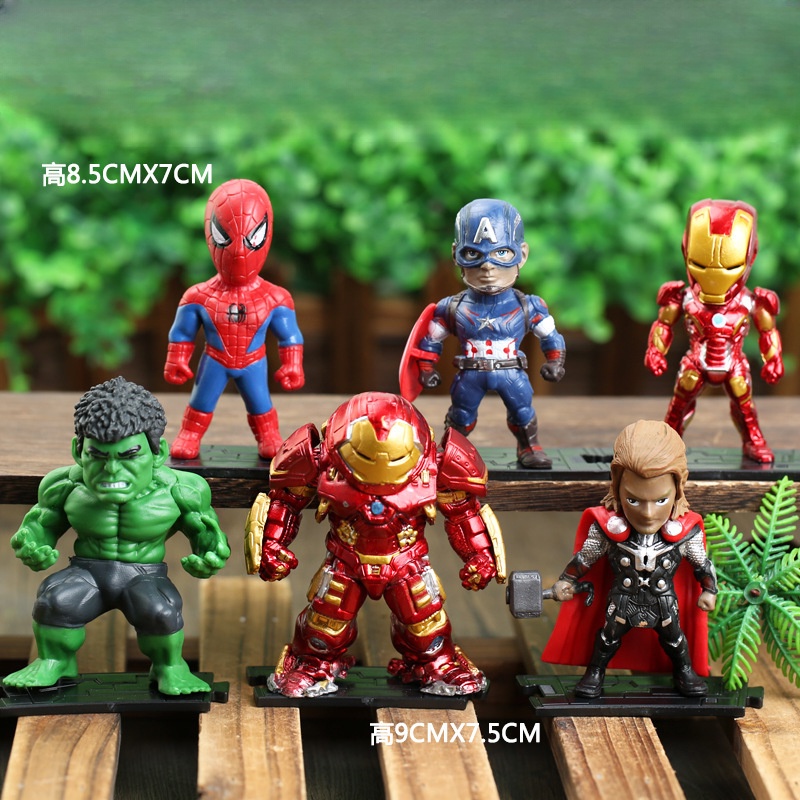6 Pcs Marvels The Avengers Iron Man Thor Bruce Banner Captain America